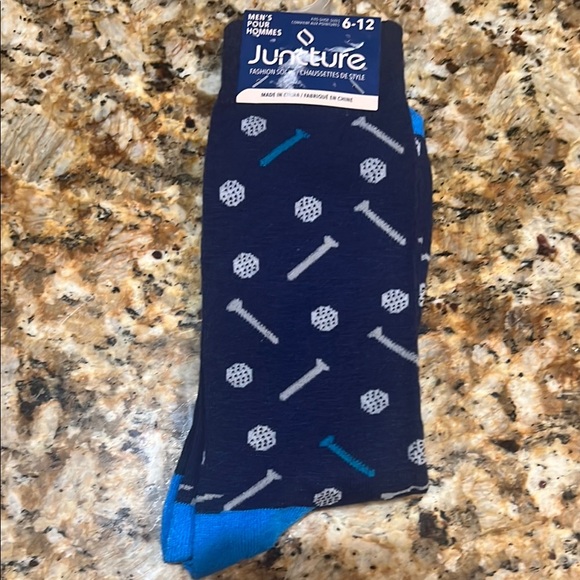 Juncture | Underwear & Socks | Mens Blue Patterned Socks Golf 62 | Poshmark